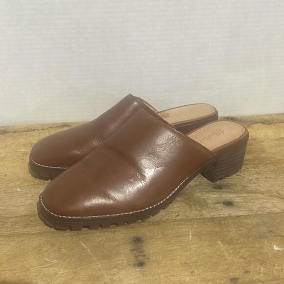 Madewell | Shoes | Madewell The Mindy Lugsole Mule In Brown Leather ...